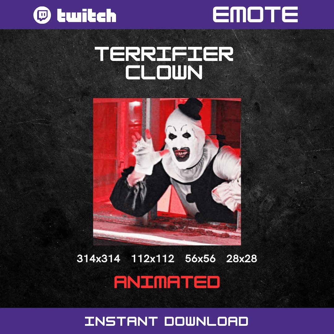 Twitch Terrifier Hello Emote Art Clown Fanart Hi Meme Stream Animated ...
