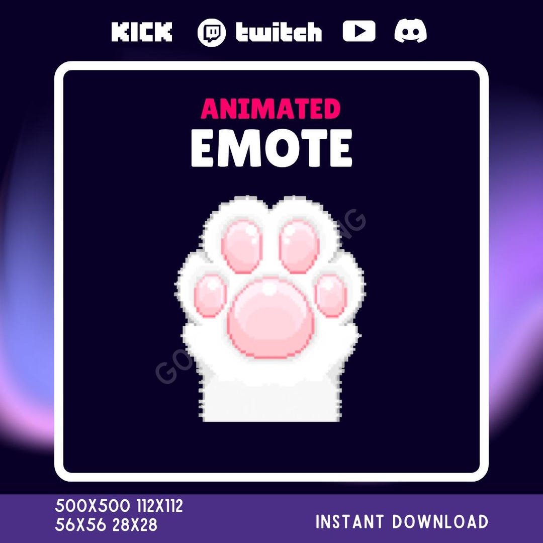 Cat Paw Emote | Animated Cat Paw Emote for Twitch, Discord, Youtube ...