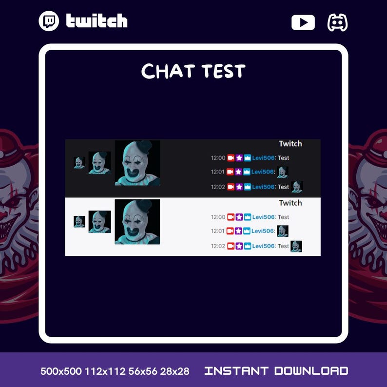 Terrifier Emote Twitch Art Clown Fanart Smile Emote Clown Meme Animated ...
