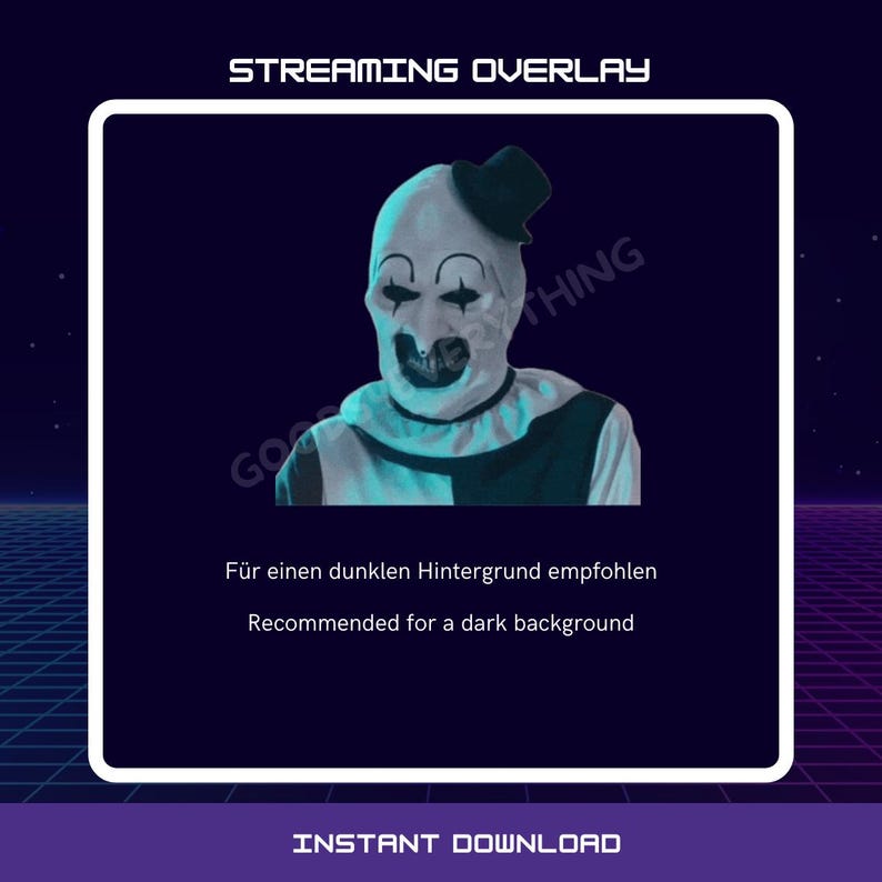 Art the Clown Omg Meme Streaming Overlay Stream Decoration Alerts OBS ...