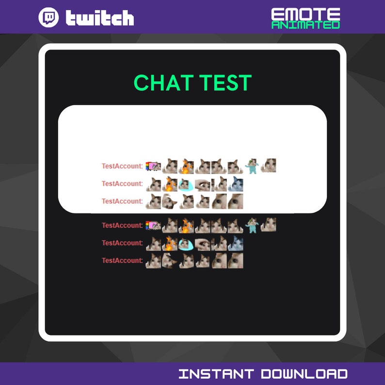 20x Twitch Emote Funny Ok Cat Cat Meme Stream Emote Animated - Etsy