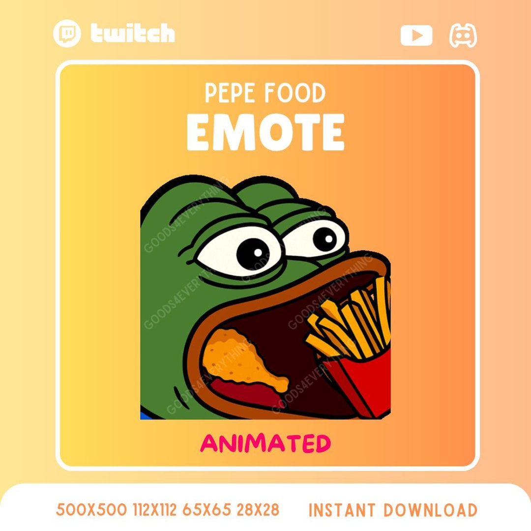 Pepe Eating Fast Food Animated - for Twitch, Stream, Discord, Kick ...