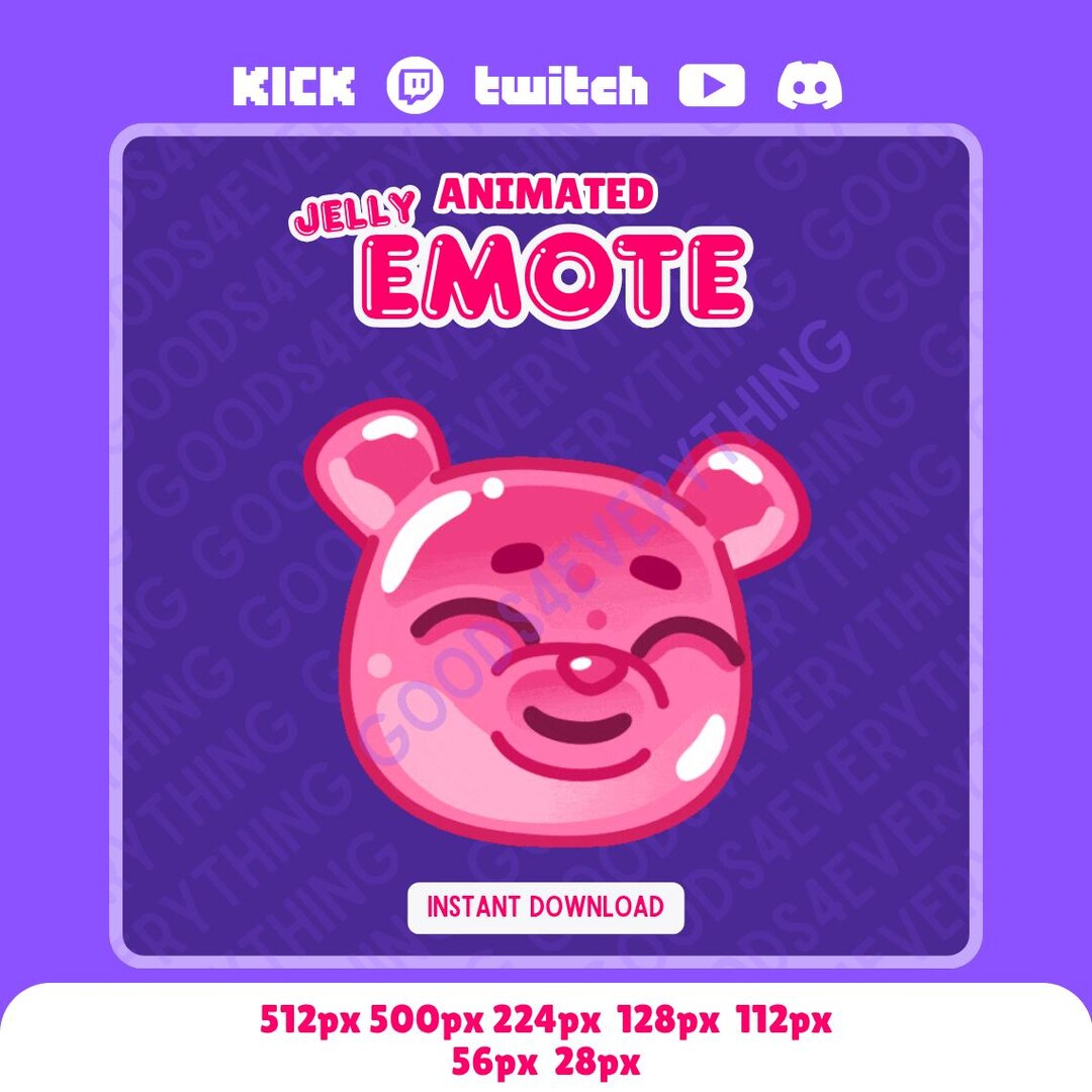 Pudding Bear Smiles Animated Emotes for Twitch, Youtube, Discord & Kick ...