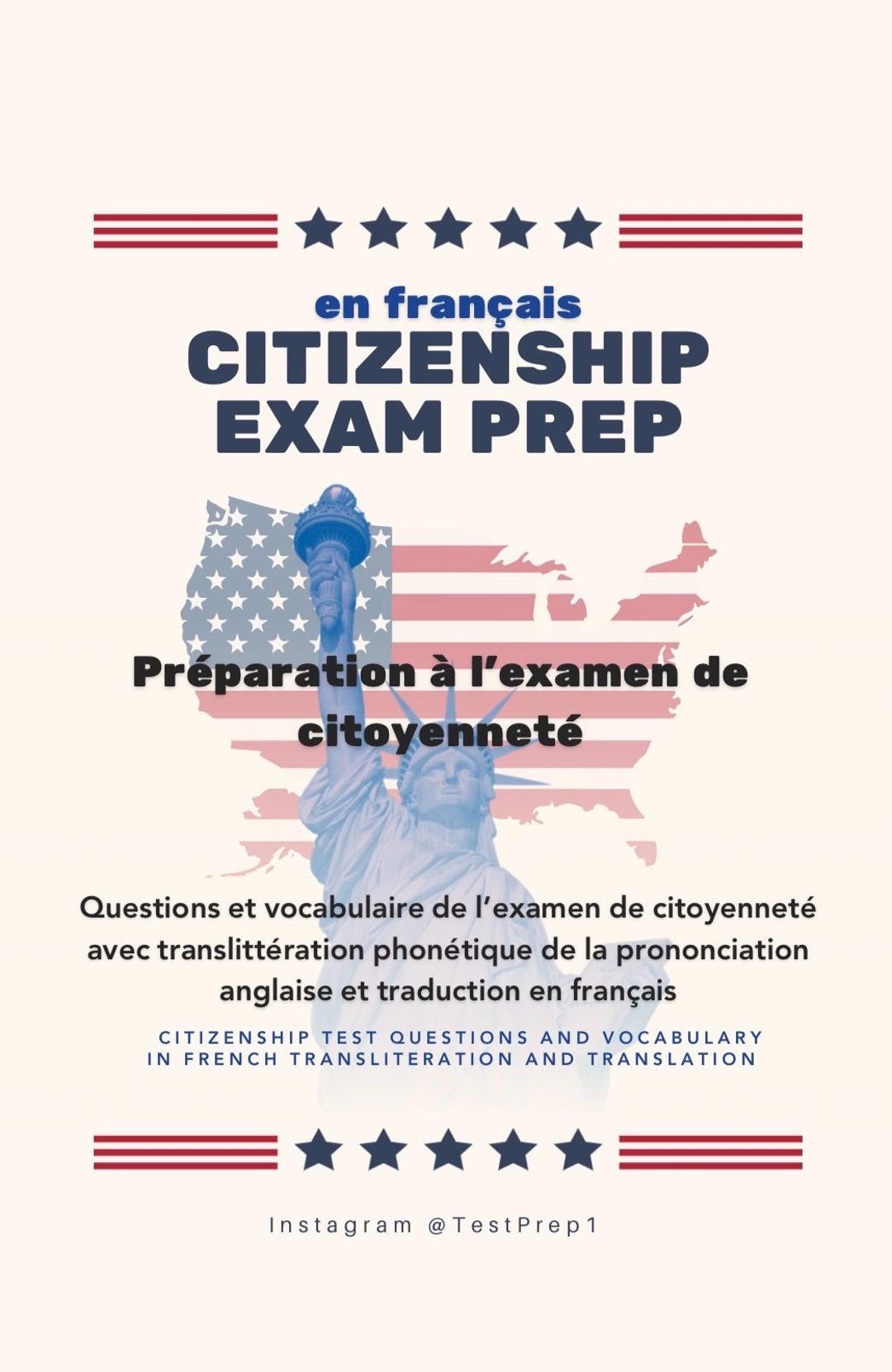 French US Citizenship Exam Transliteration and Translation. Examen De ...
