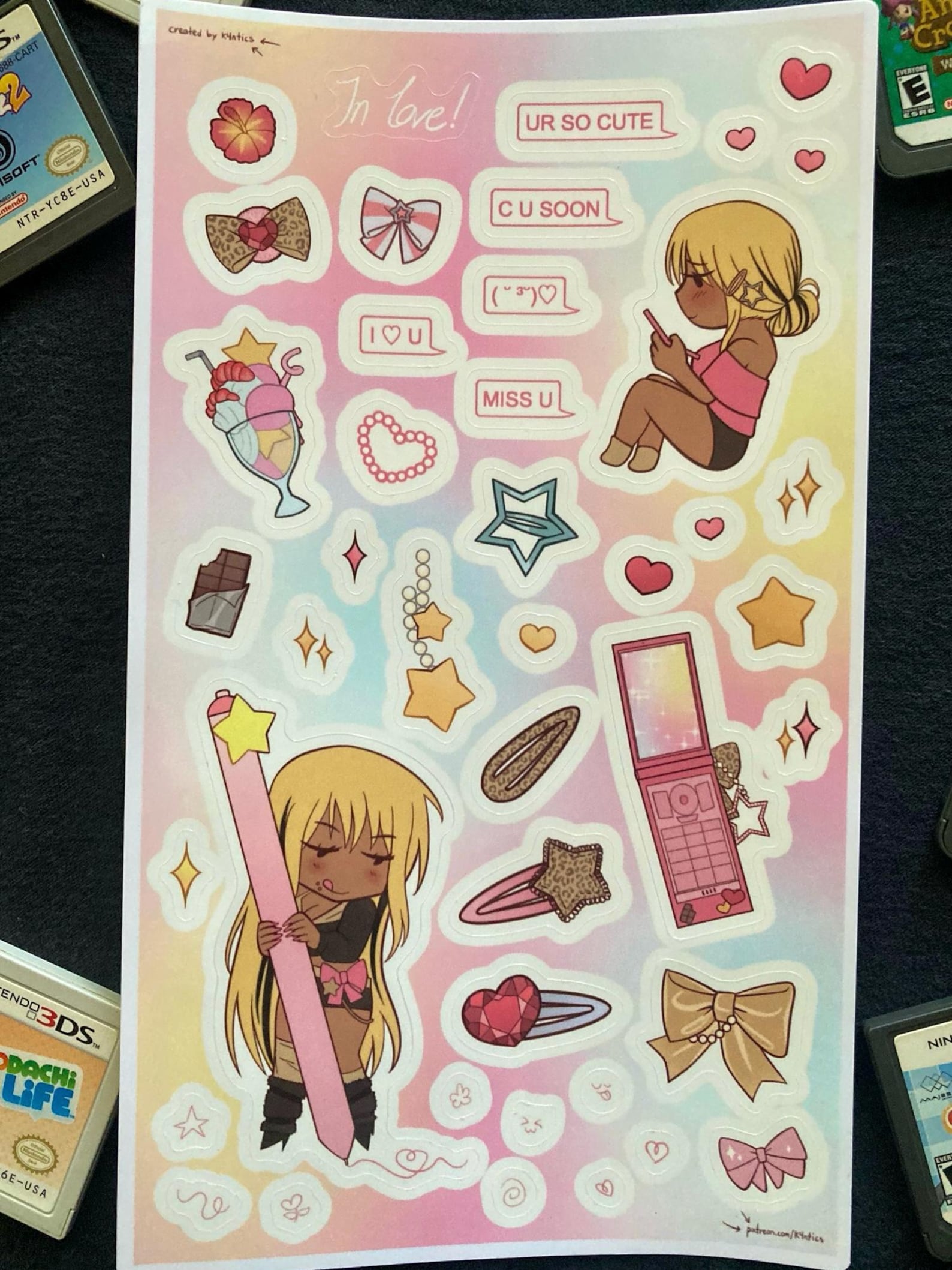 Gyaru Girl Sticker Sheet, Waterproof Kawaii Stickers - Etsy