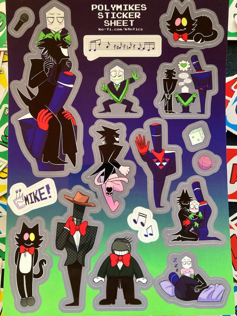 Mike Deltarune Stickersheet! Battat, Pluey, Jongler - Etsy