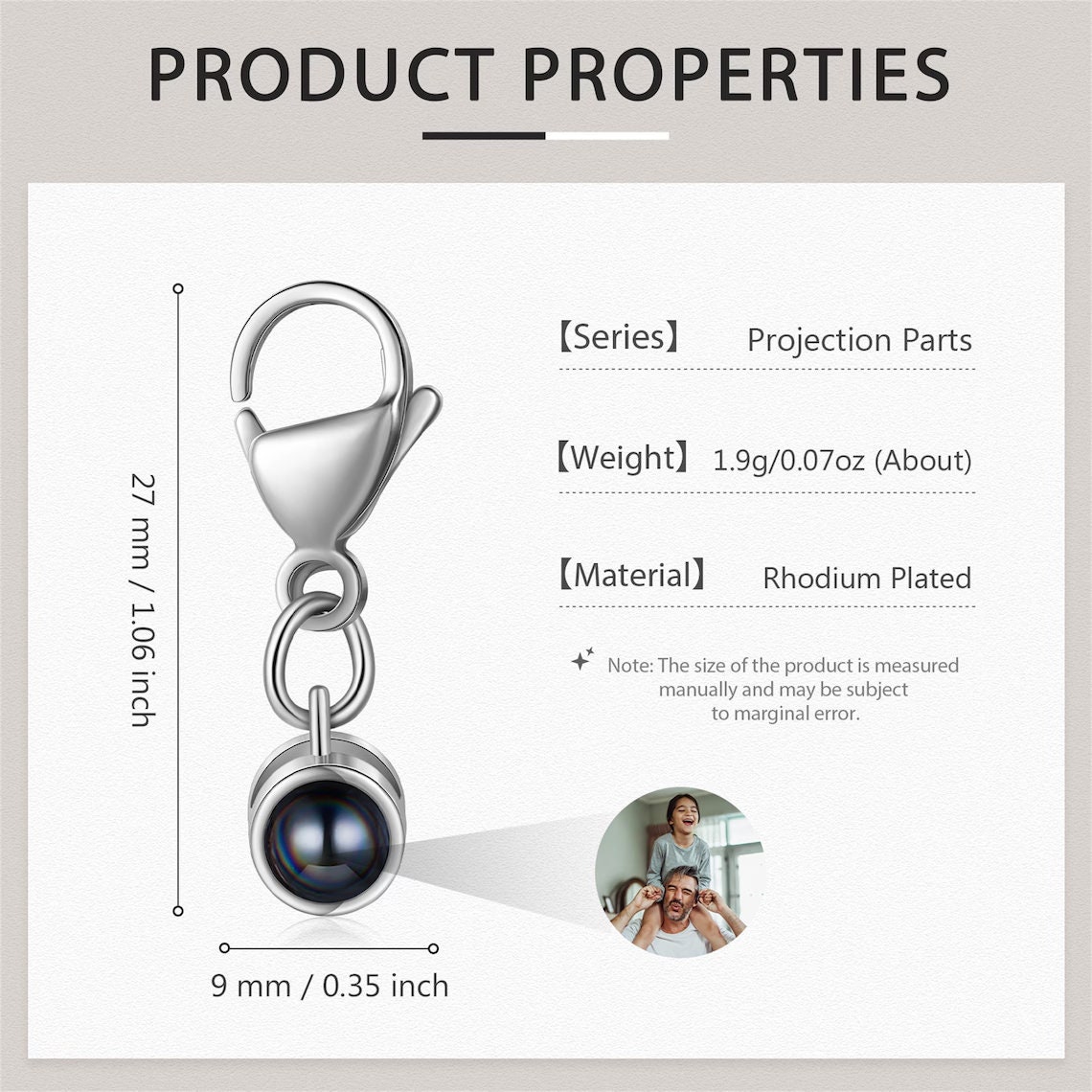 Custom Projection Keychain, Personalized Keyring With Photos or Text ...