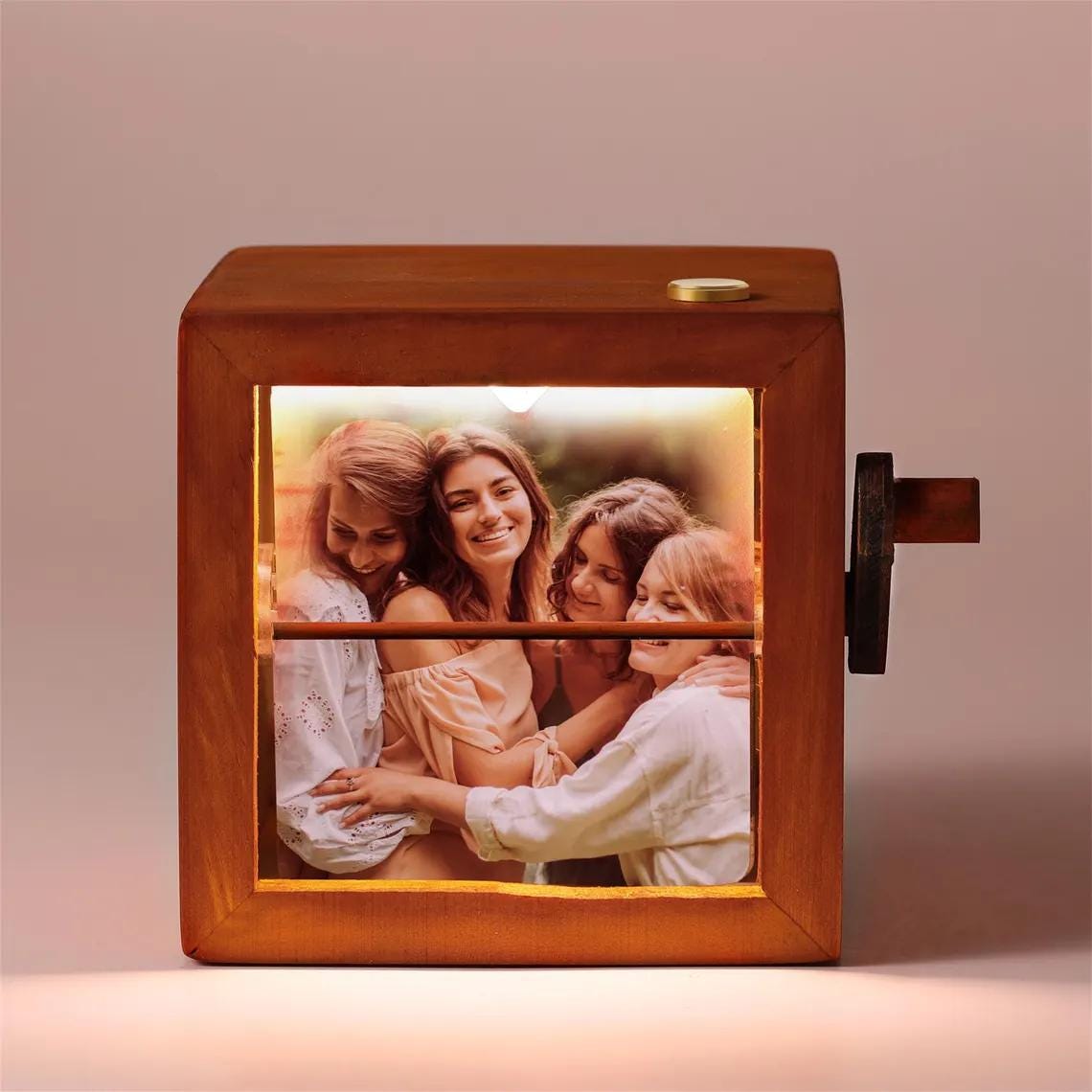 Custom Photo Memory Box,photo Frame Gift,handcrank Photo Gift,flipbook ...