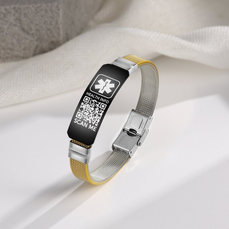 Custom Medical Qr Code Bracelet,personalized Medical ID Bracelets ...