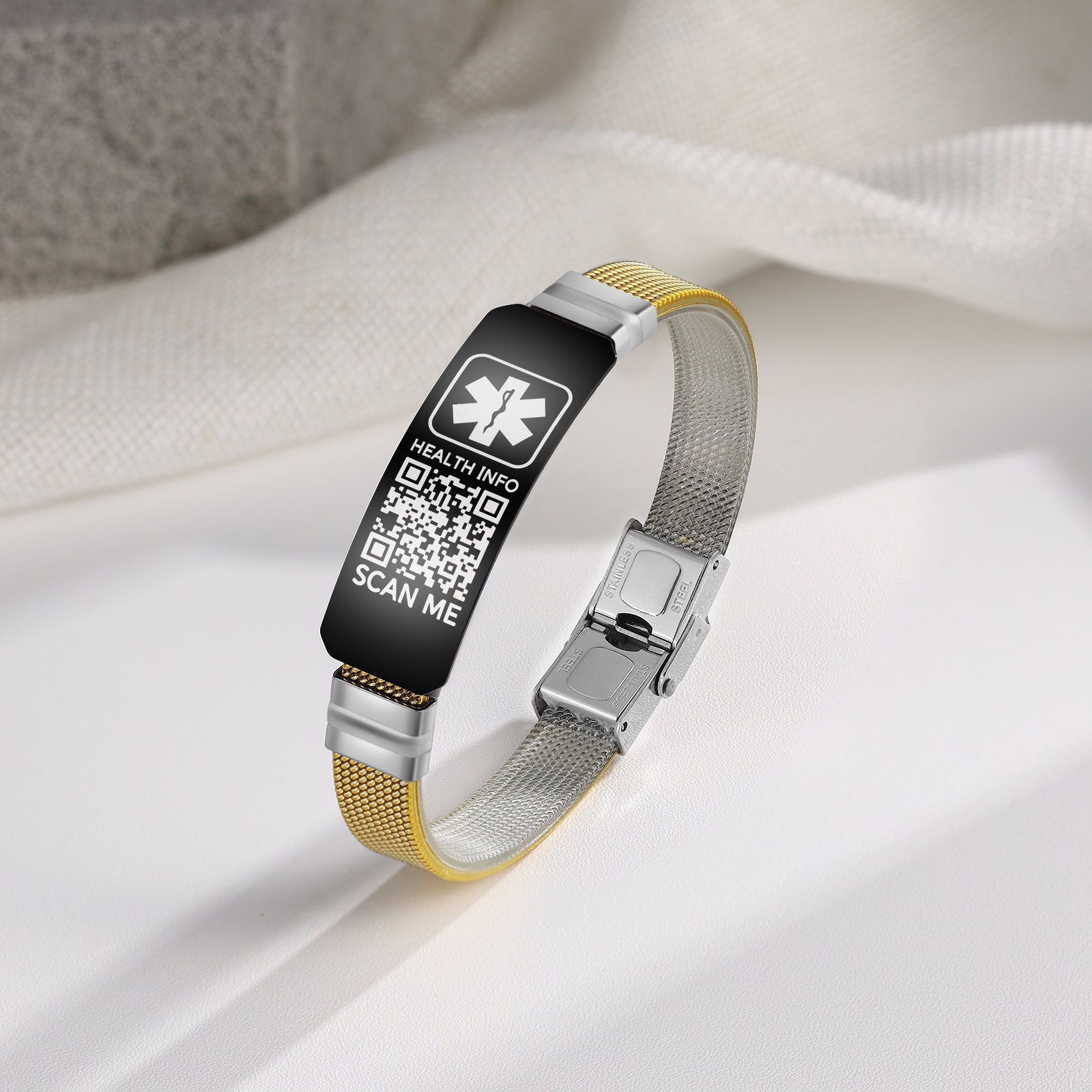 Custom Medical Qr Code Bracelet,personalized Medical ID Bracelets ...