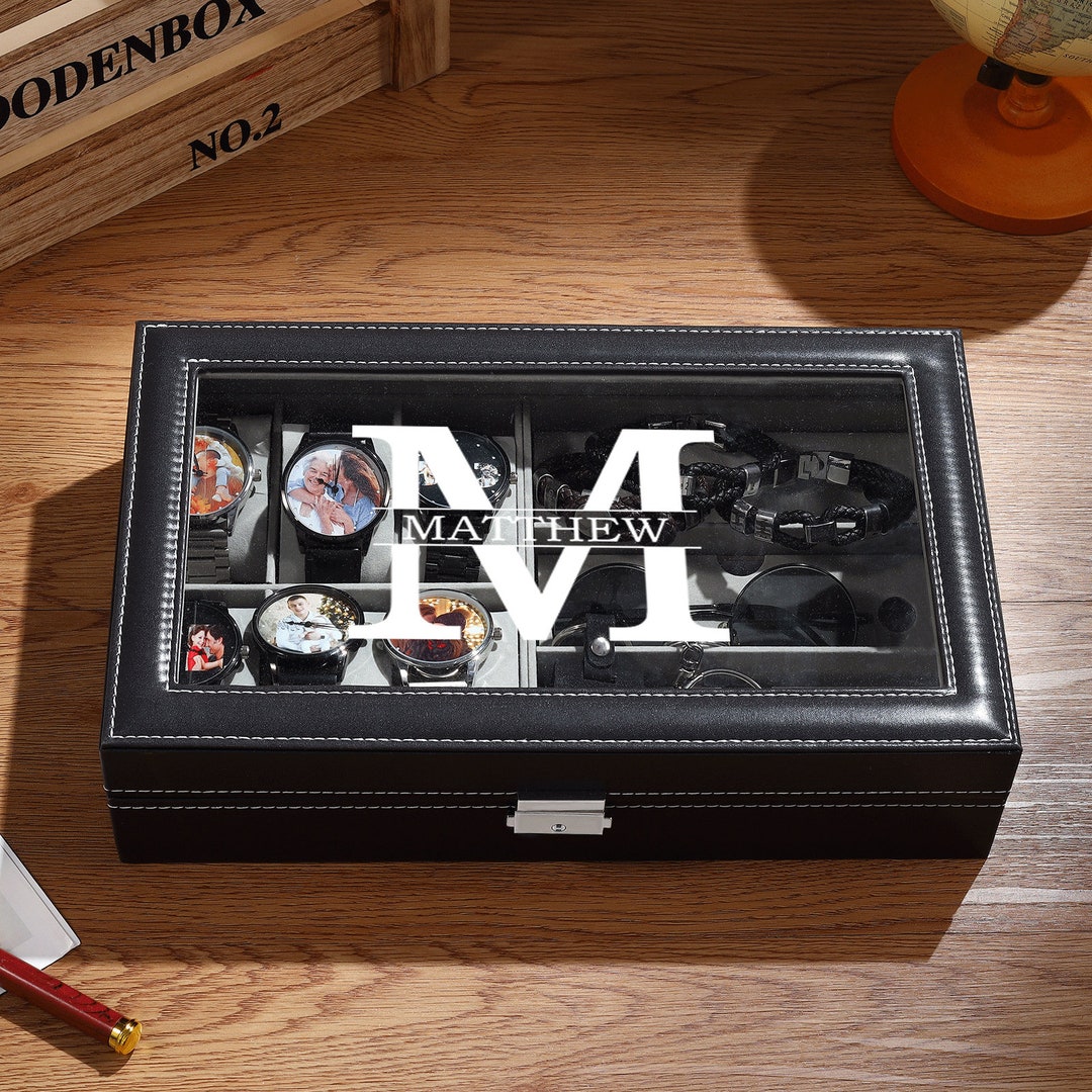 Personalized Engraved Watch Box for Men,custom Jewelry Box With Name ...