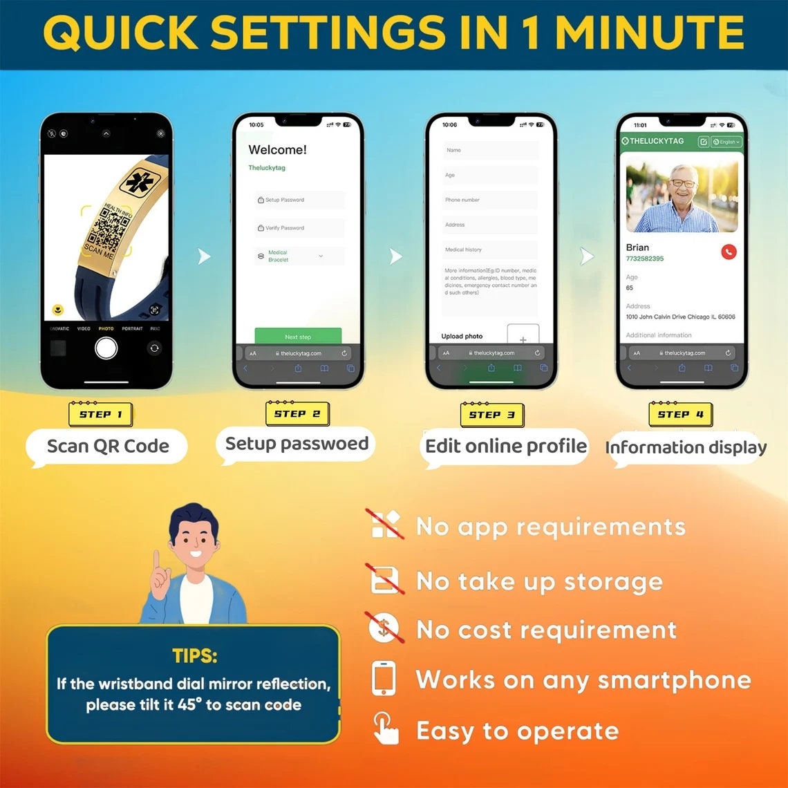 Personalized QR Code Medical Necklace,custom Medical Alert,alert ...