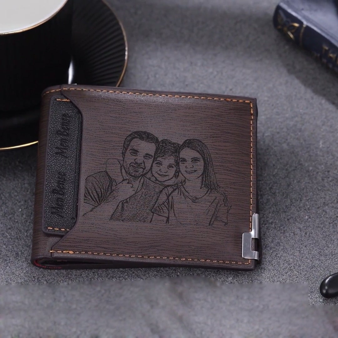 Personallized Engraved Photo Wallet,picture Wallet,wallet for Men,name ...