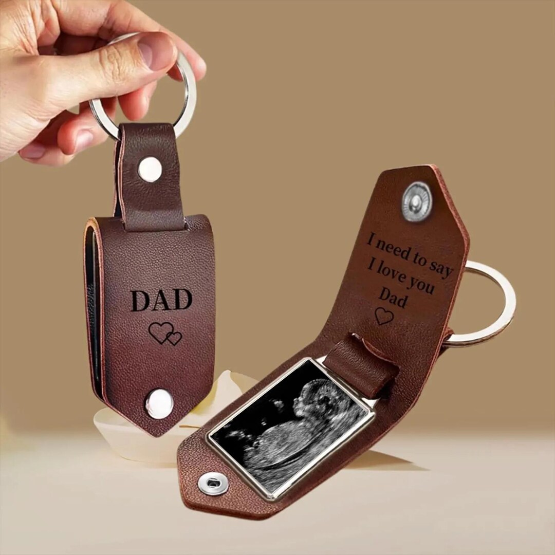 Custom Men’s Leather Keychain,metal Photo Keychain,engraving Keychain ...