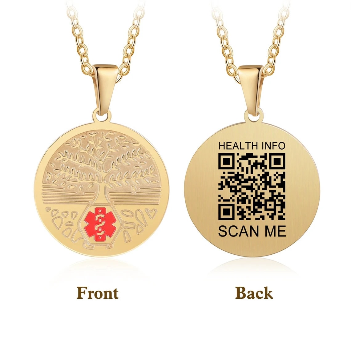 Personalized QR Code Medical Necklace,custom Medical Alert,alert ...