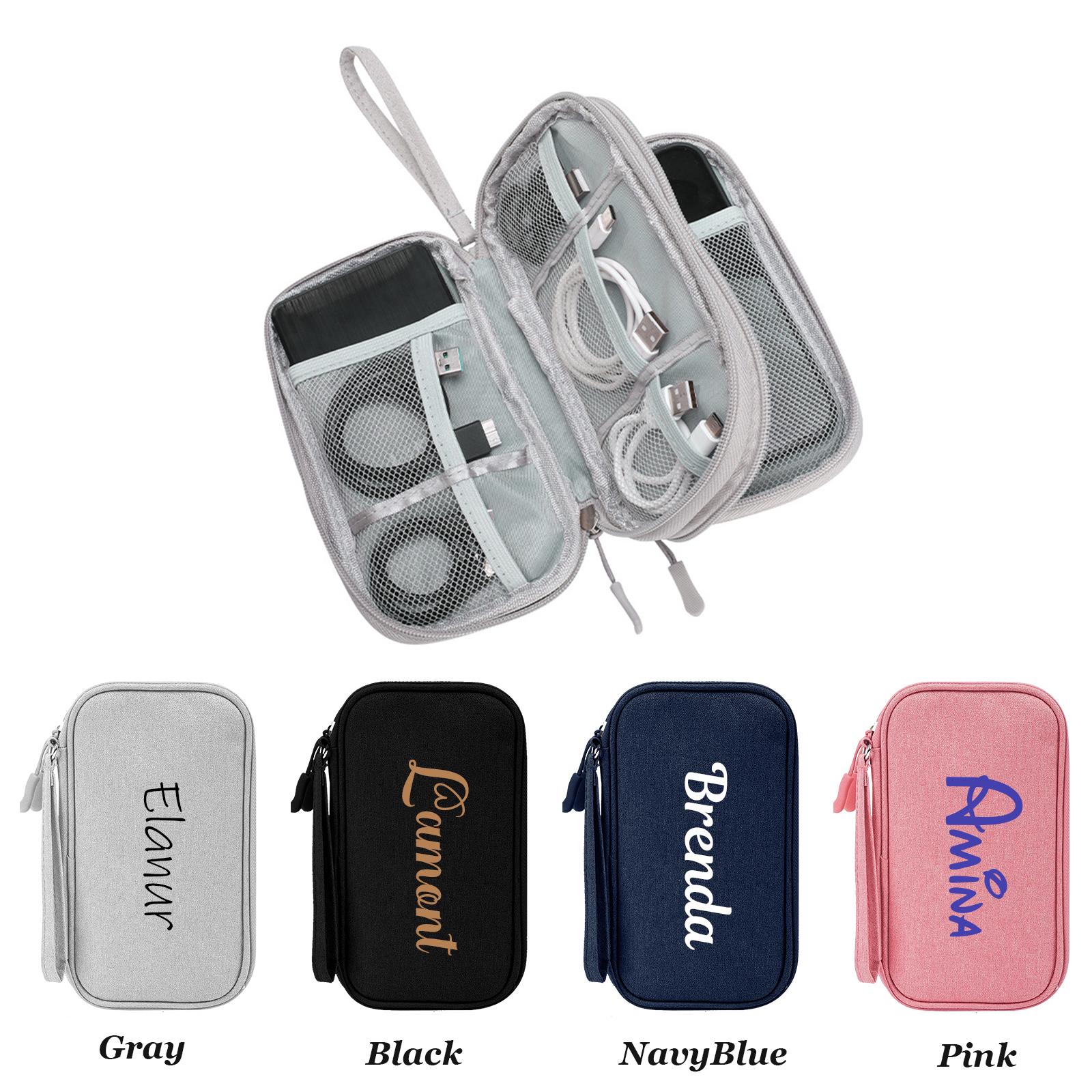 Personalized Cable Organizer Bag,tech Cord Organizer,travel Organizer ...