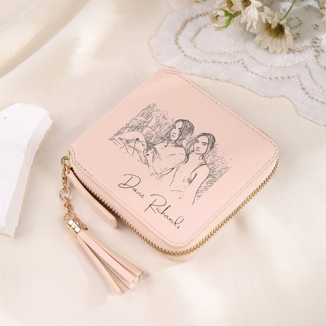 Personalized Women's Leather Wallet,custom Photo & Text Wallet,handmade ...