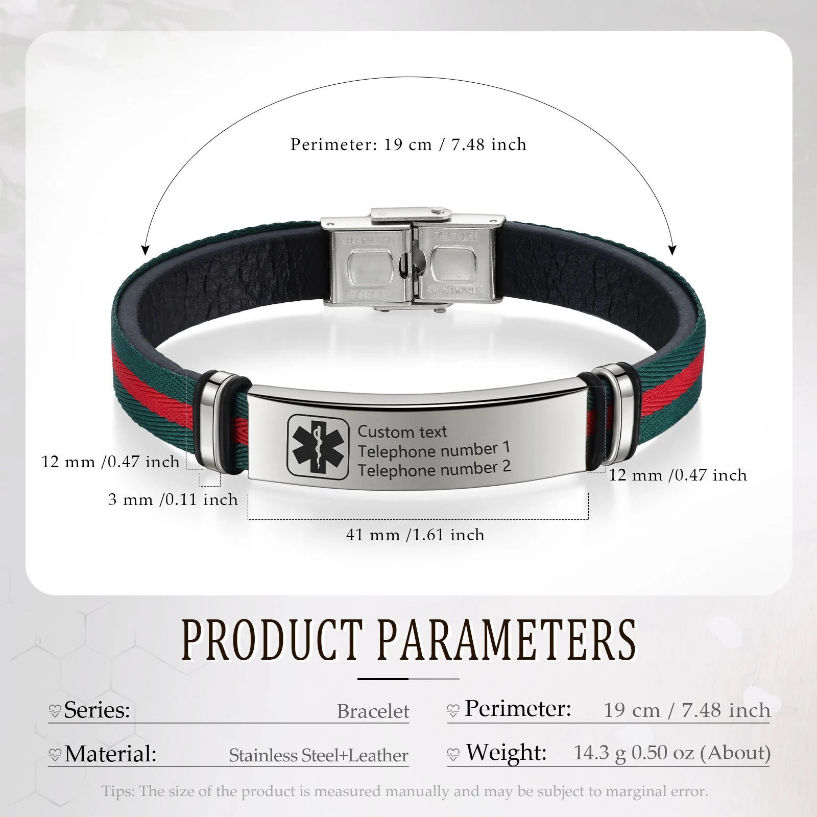 Custom Medical ID Bracelet Medical Alert Doctor Alert Mediband ...