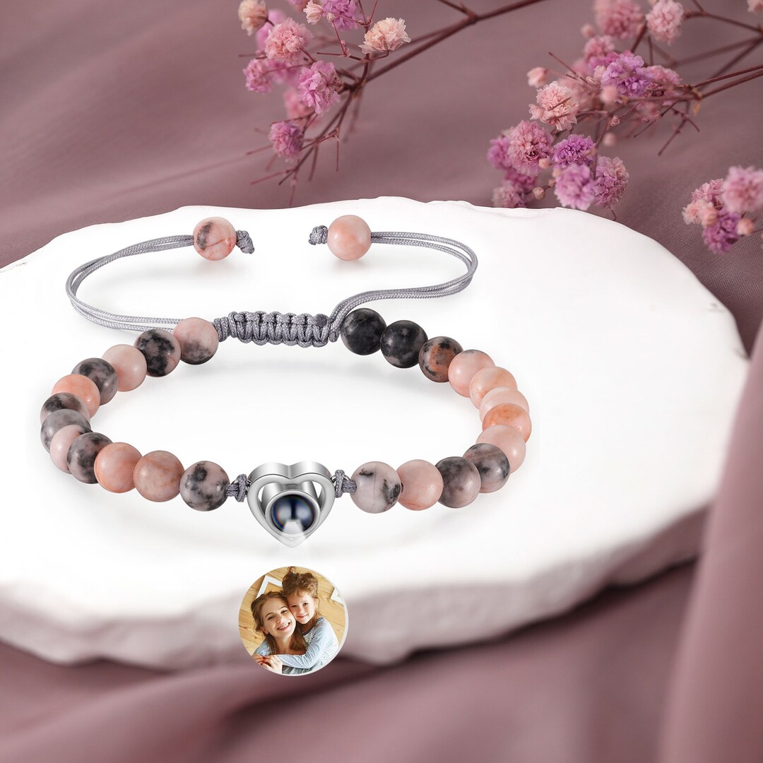 Personalized Photo Projection Bracelet,crystal Braided Rope Bracelet ...