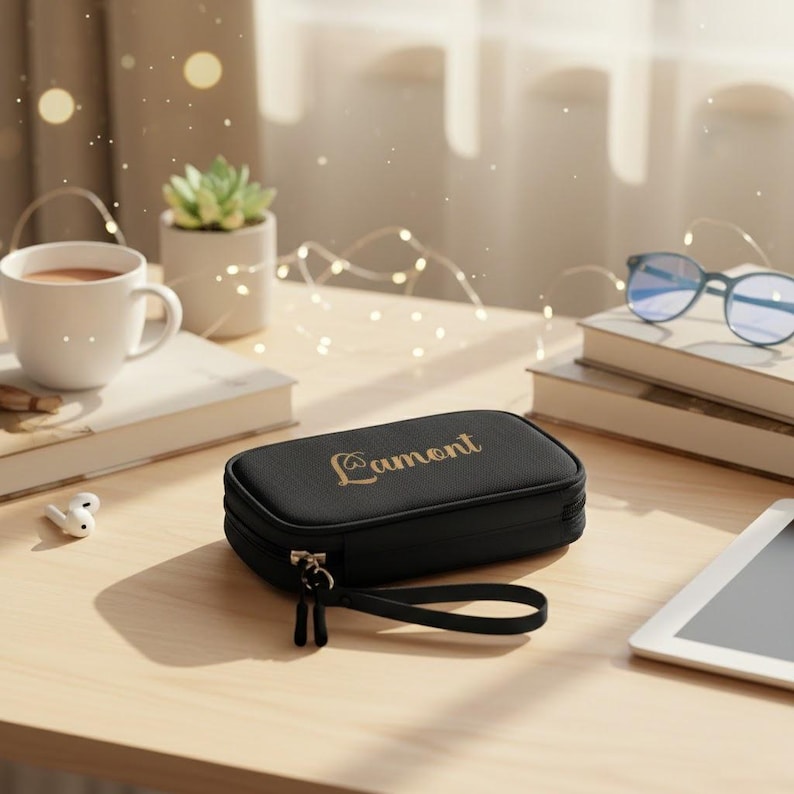 Personalized Cable Organizer Bag,tech Cord Organizer,travel Organizer ...