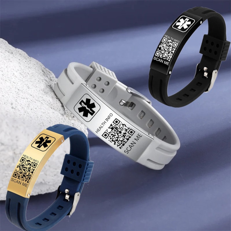 Med Id Bracelet With Qr Code - Etsy