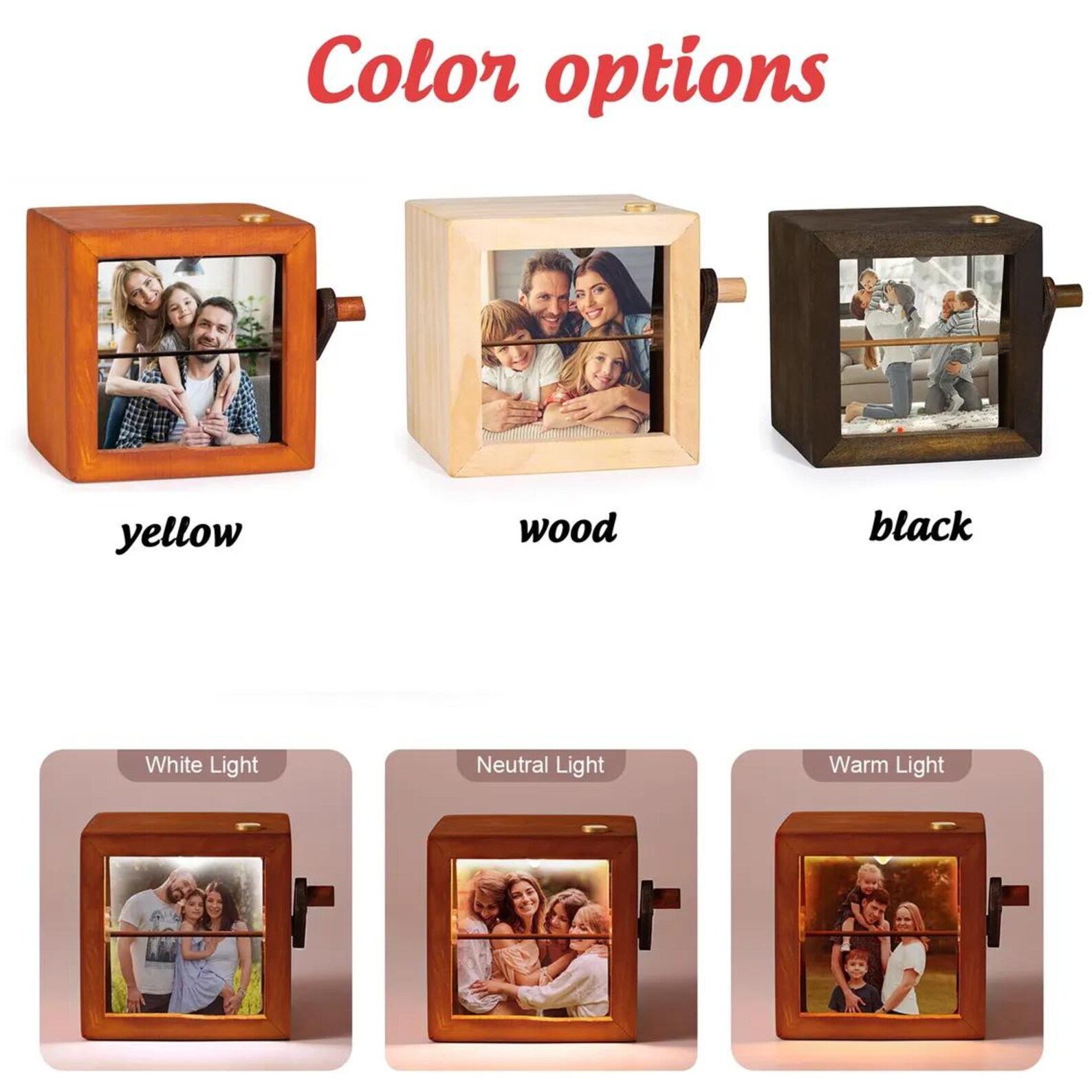 Custom Photo Memory Box,photo Frame Gift,handcrank Photo Gift,flipbook ...