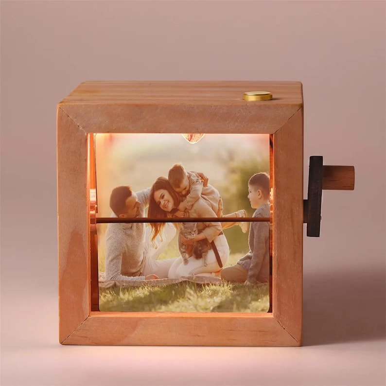 Custom Photo Memory Box,photo Frame Gift,handcrank Photo Gift,flipbook ...