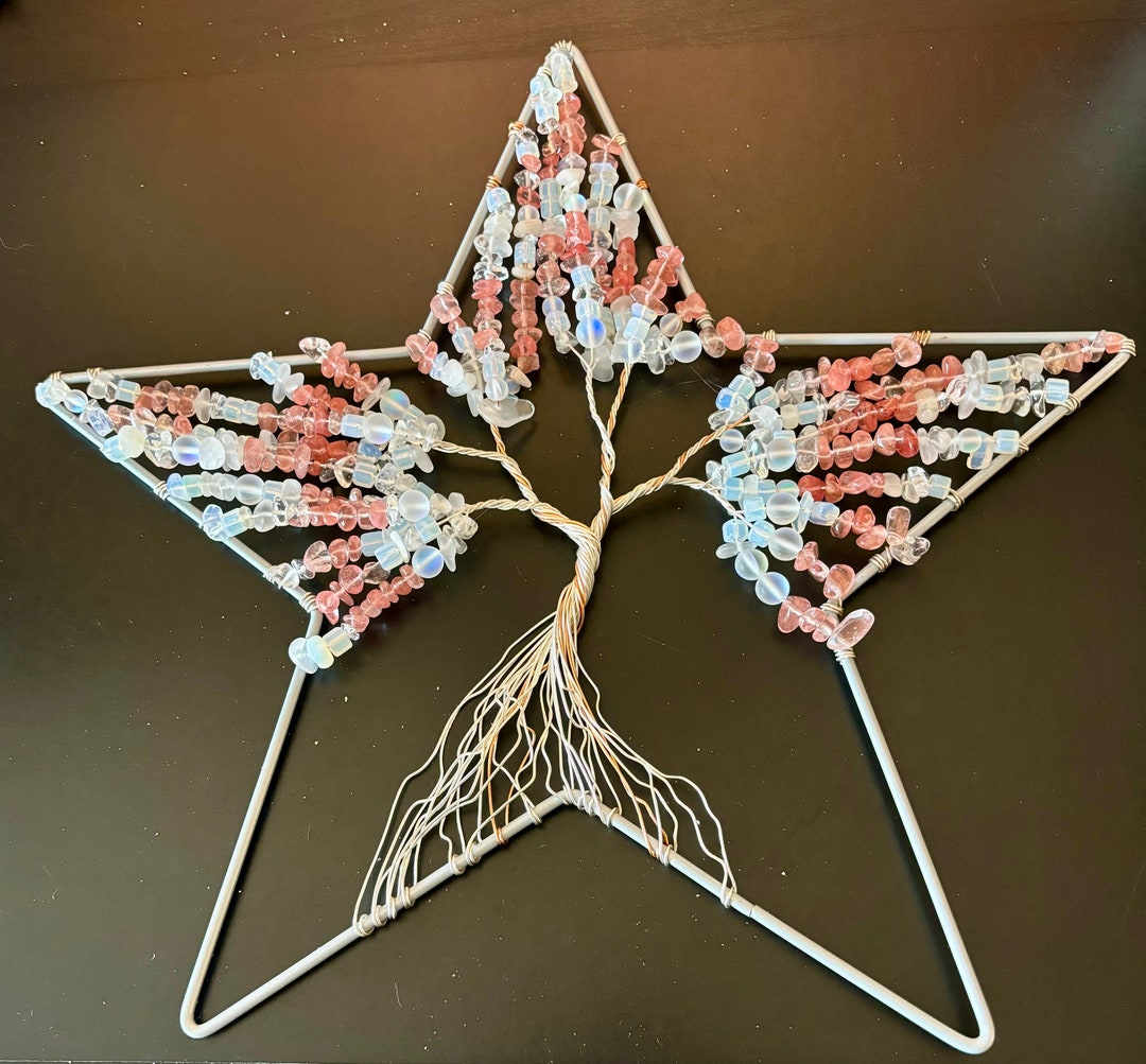 Star Shaped Tree of Life. Wire Wrapped With Silver and Copper Wire and ...