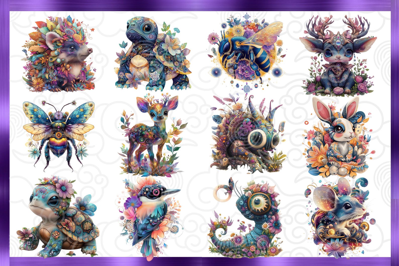 48 Fantasy Woodland Animal Clipart PNG | Cute Forest Creature Clip Art ...