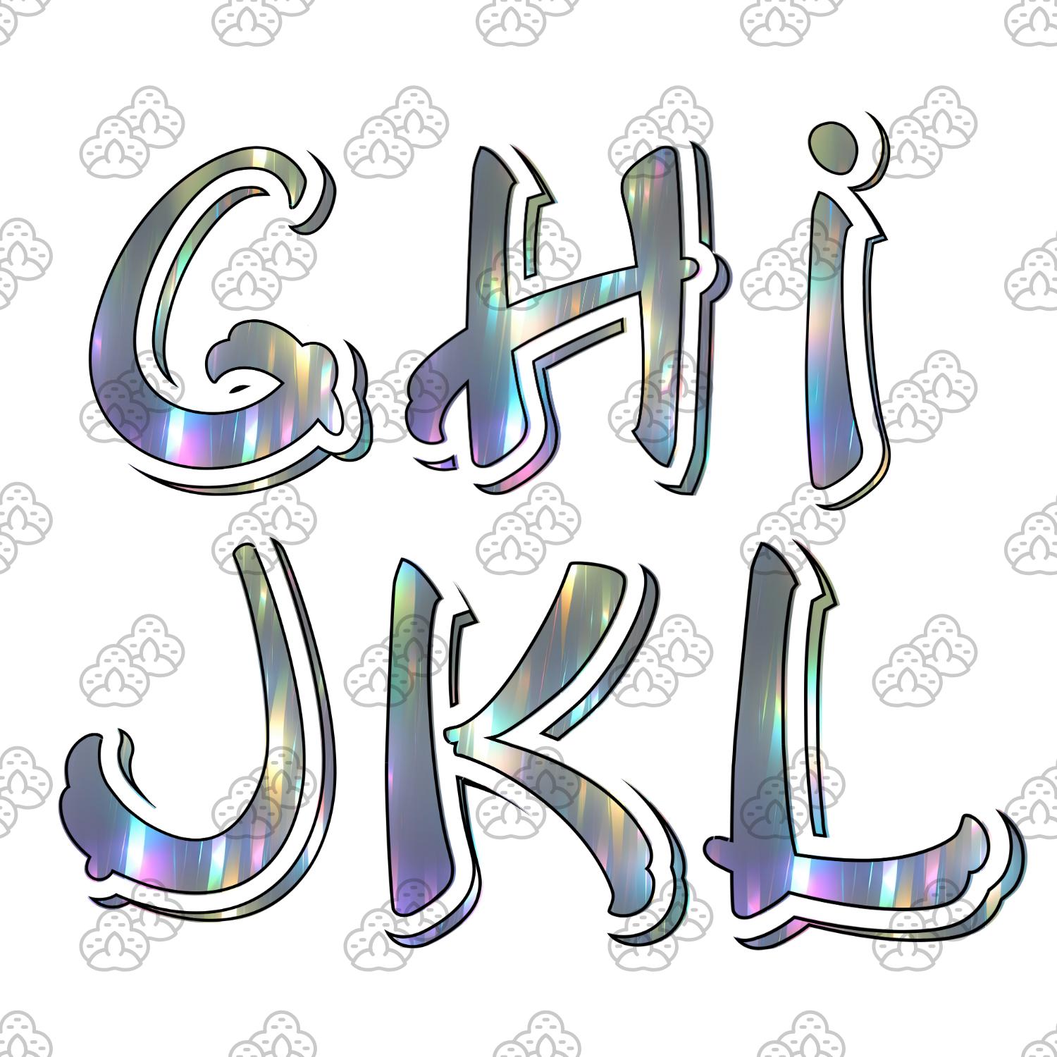 Holographic Alphabet & Numbers - Etsy