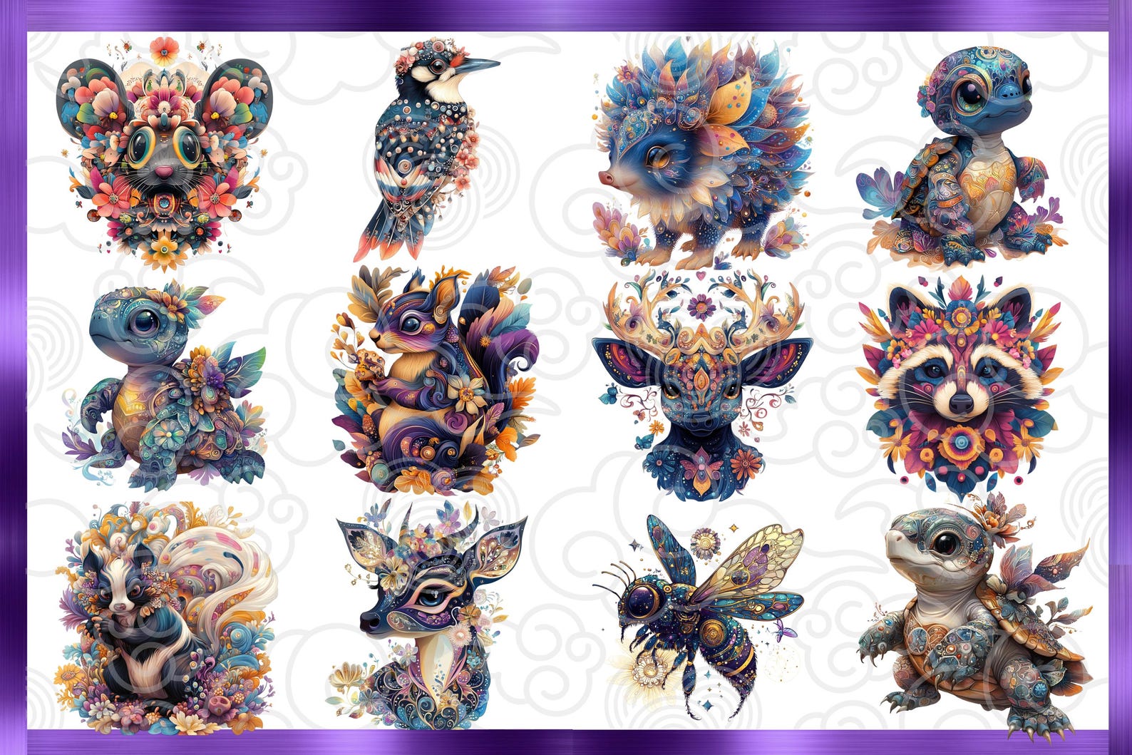 48 Fantasy Woodland Animal Clipart PNG | Cute Forest Creature Clip Art ...