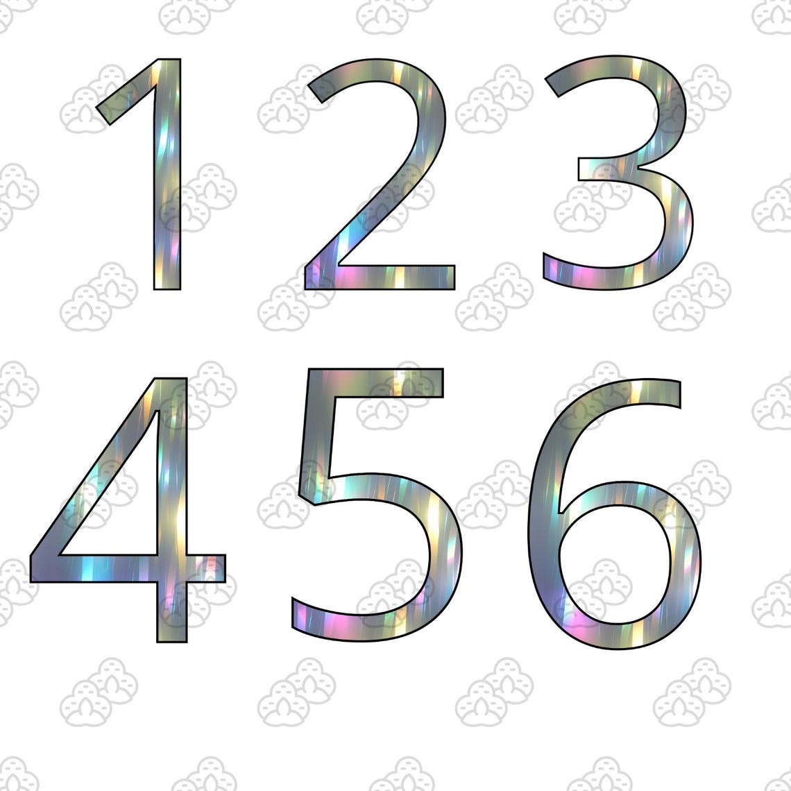Holographic Alphabet & Numbers - Etsy