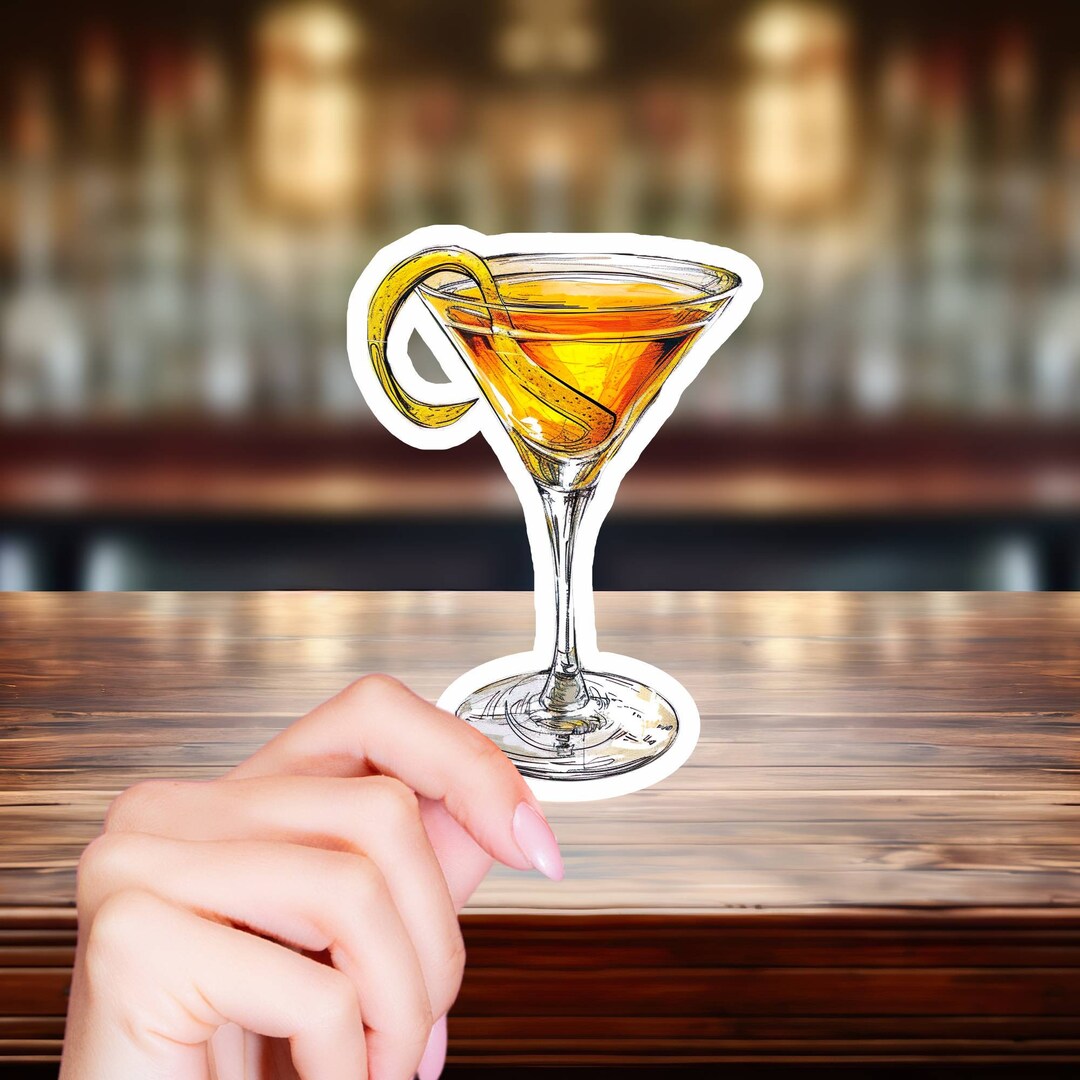 Sidecar Cocktail Sticker Vinyl Decal for Laptop Sticker Kindle Stickers ...