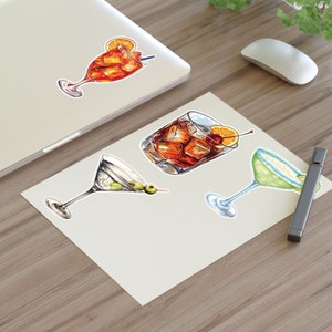 4 Pack Classic Cocktail Sticker Sheets - Vinyl for Kindle, Laptop ...