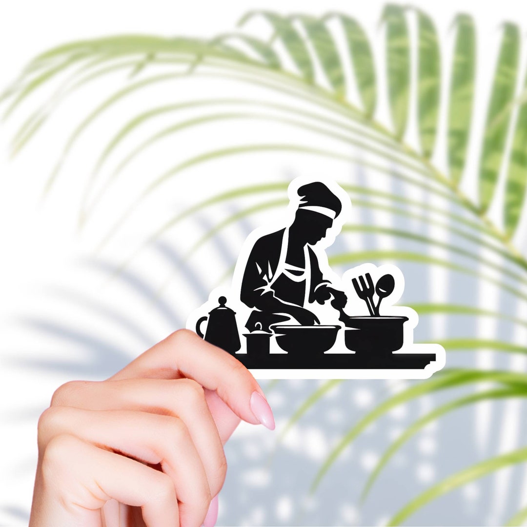 Unique Cooking Chef Sticker - Vinyl Decal for Laptop, Kindle ...