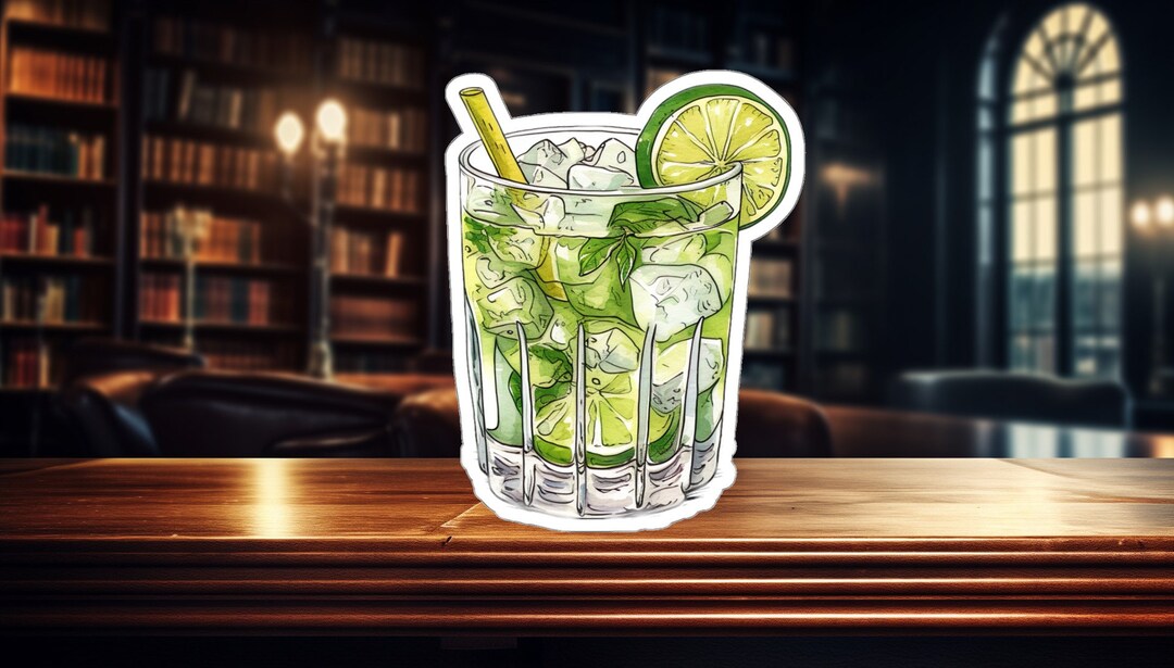 Caipirinha Cocktail Sticker - Compact Vinyl Decal for Laptop, Kindle ...