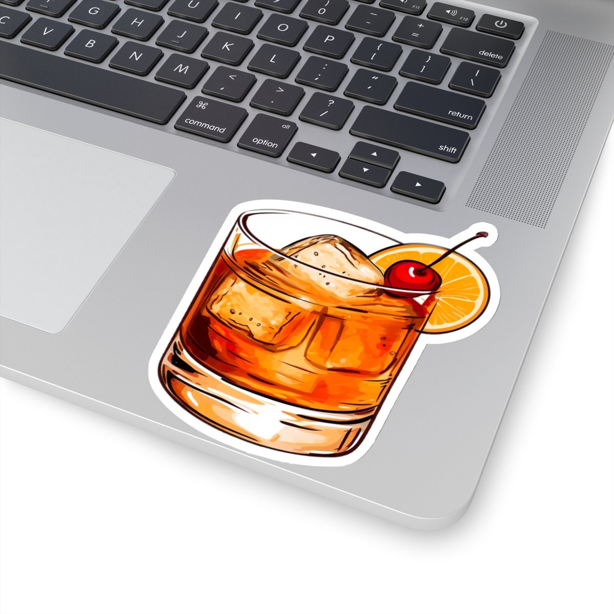 Whiskey Old Fashioned Sticker Compact Vinyl Decal for Laptop, Tablet ...