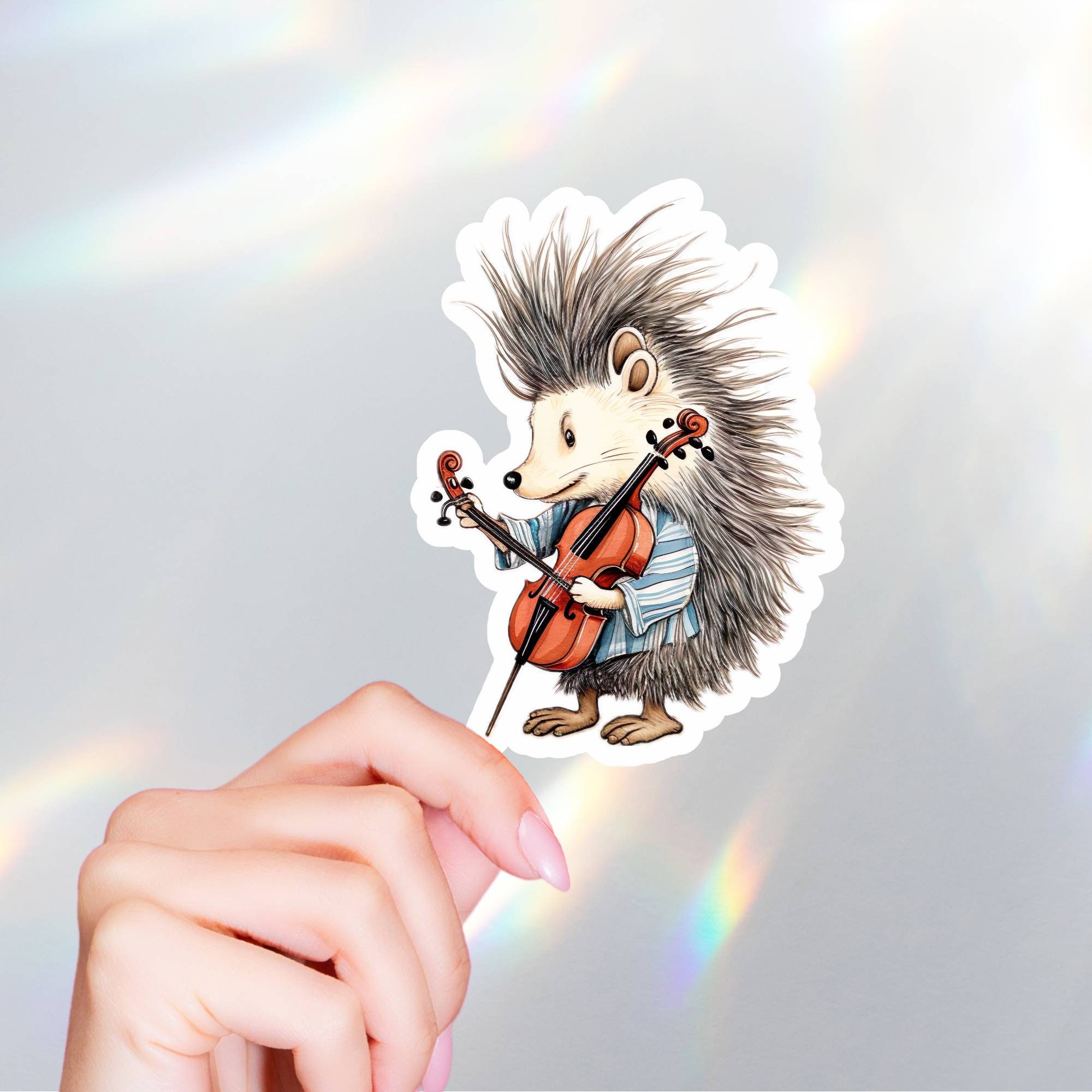 Porcupine Violin Vinyl Sticker Decal for Laptop, Kindle, Hydroflask ...
