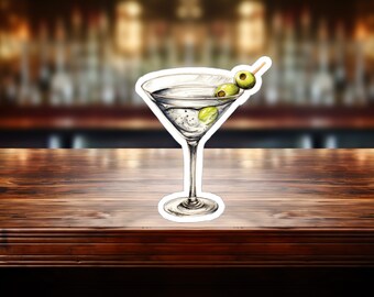Cherry Martini Vinyl Sticker - Etsy