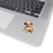 Goofy Bulldog Puppy Cartoon Sticker Compact Vinyl Decal for Laptop ...