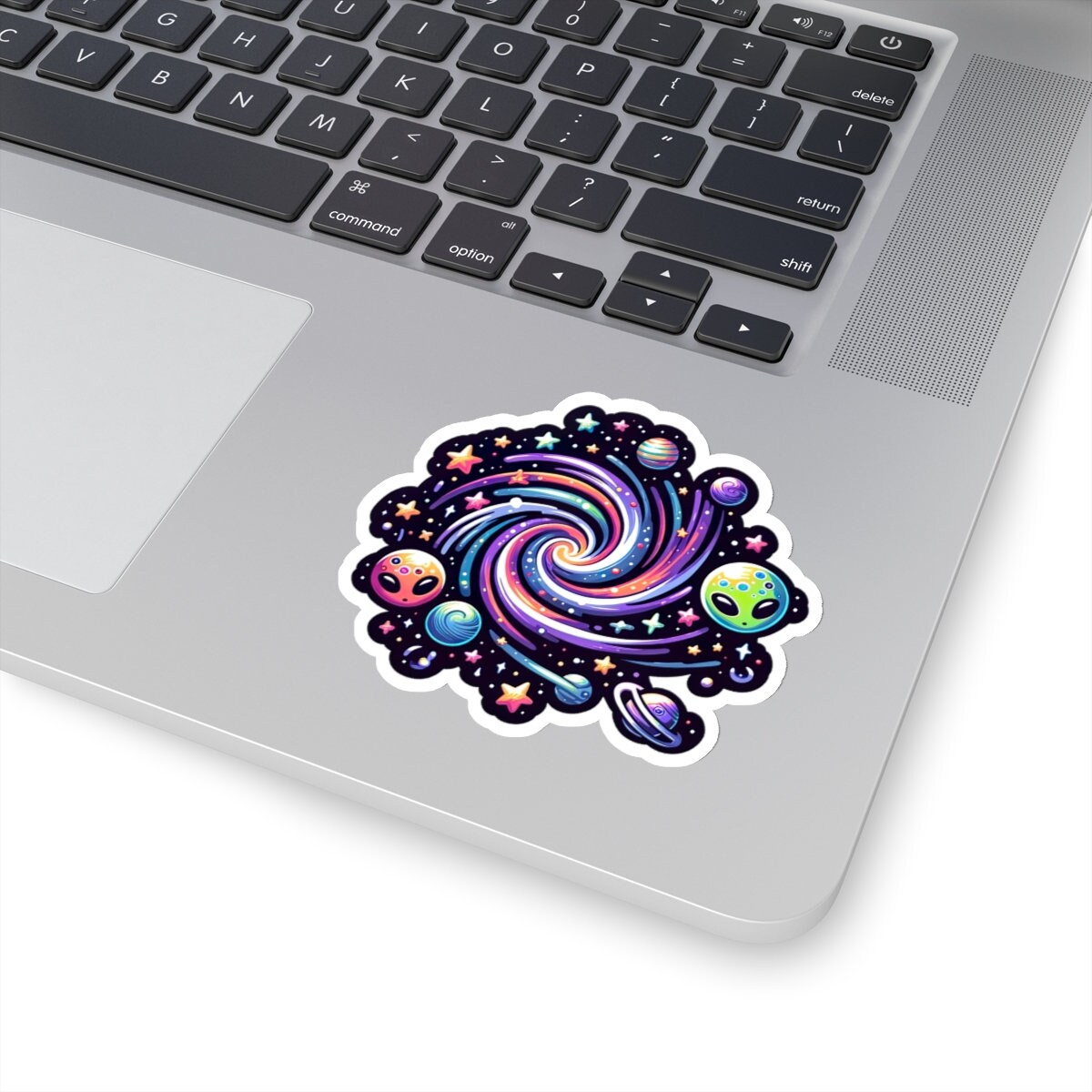 Cool Galaxy Aliens Sticker - Vinyl Decal for Laptop, Kindle, Hydroflask ...