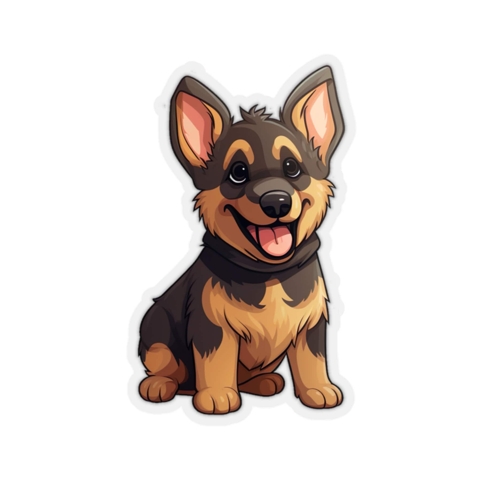 Cute German Shepherd Puppy Sticker Compact Vinyl Decal for - Etsy