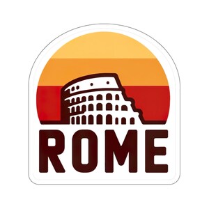 Rome Coliseum Travel Sticker - Vinyl Decal for Laptop, Kindle ...