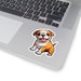 Goofy Bulldog Puppy Cartoon Sticker Compact Vinyl Decal for Laptop ...