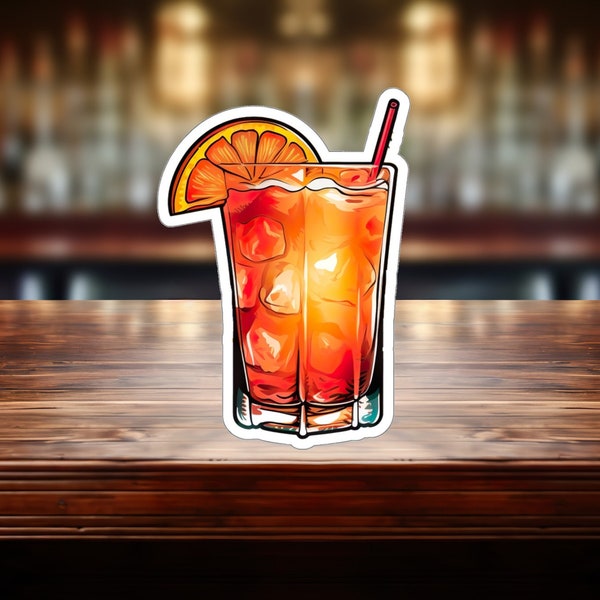 Tequila Sunrise Vinyl Sticker - Etsy