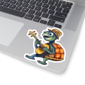 Banjo Turtle Vinyl Sticker - Decal for Laptop, Kindle, Hydroflask ...