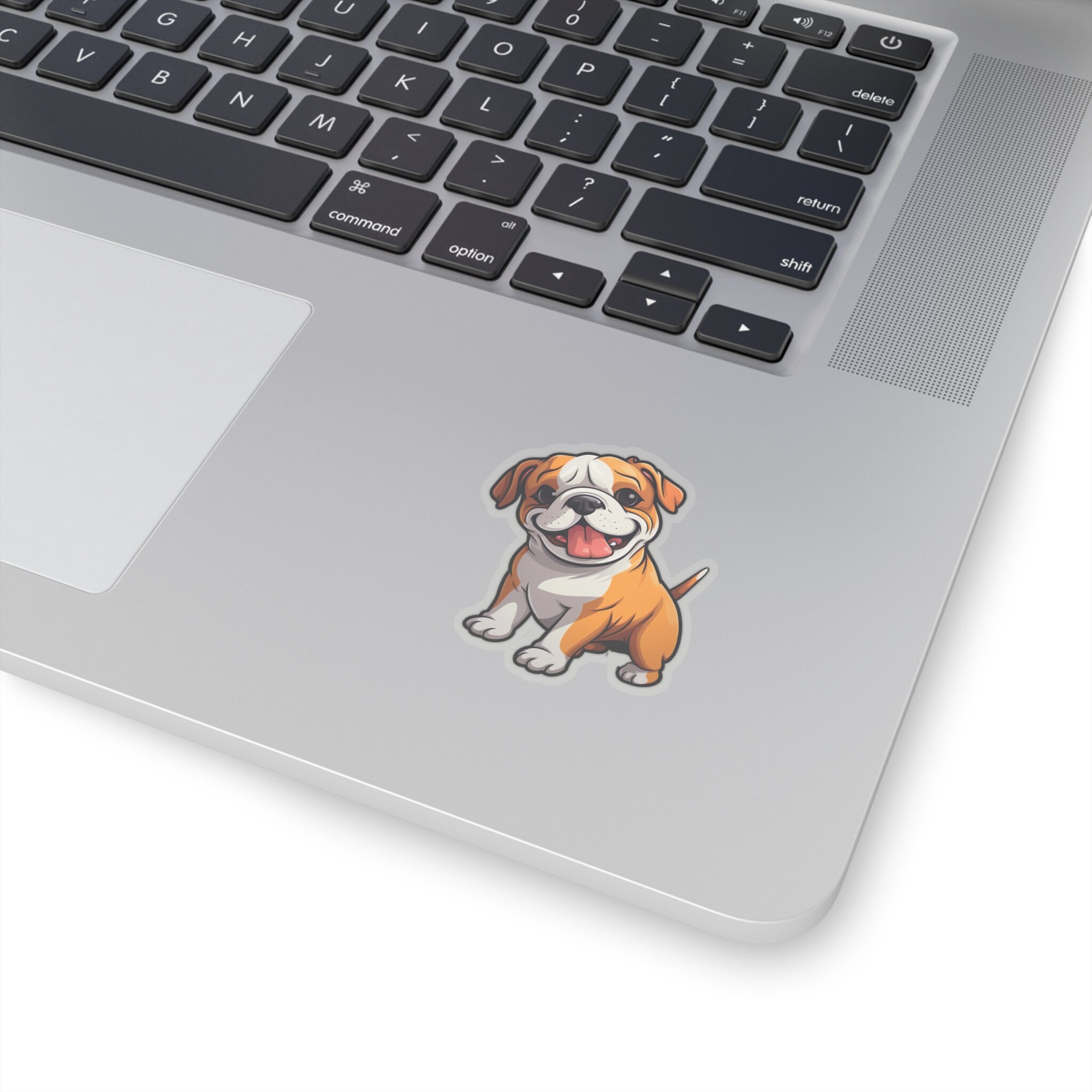 Goofy Bulldog Puppy Cartoon Sticker Compact Vinyl Decal for Laptop ...