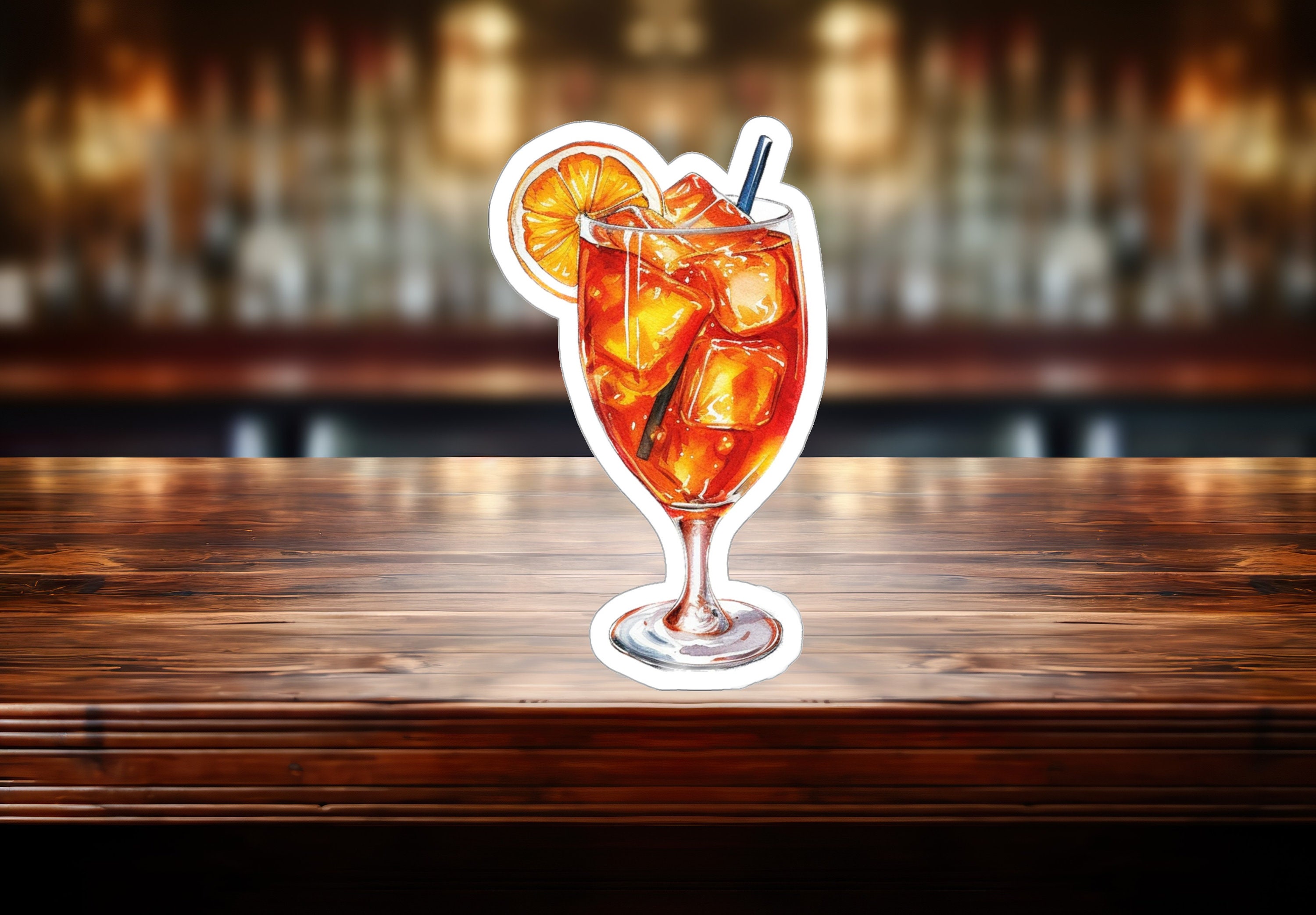 Refreshing Aperol Spritz Sticker Compact Vinyl Decal for Laptop, Kindle ...