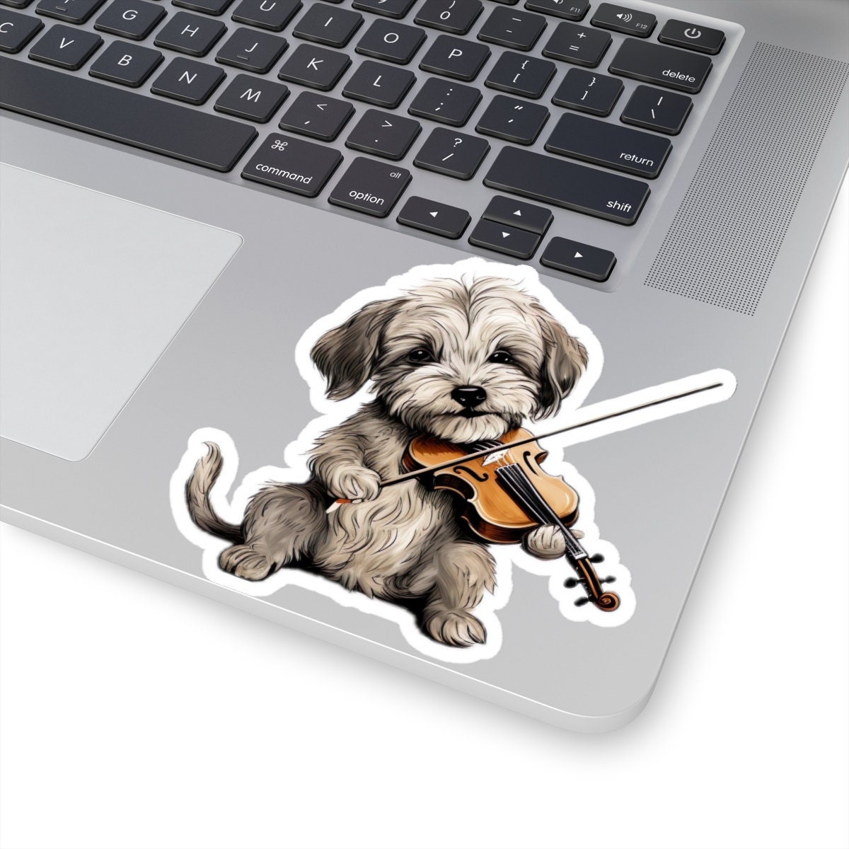 Dog Violin Vinyl Sticker Decal for Laptop, Kindle, Hydroflask Gift Idea ...