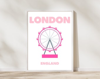 Set of 5 Preppy Travel Print-new York City Travel Print-london - Etsy
